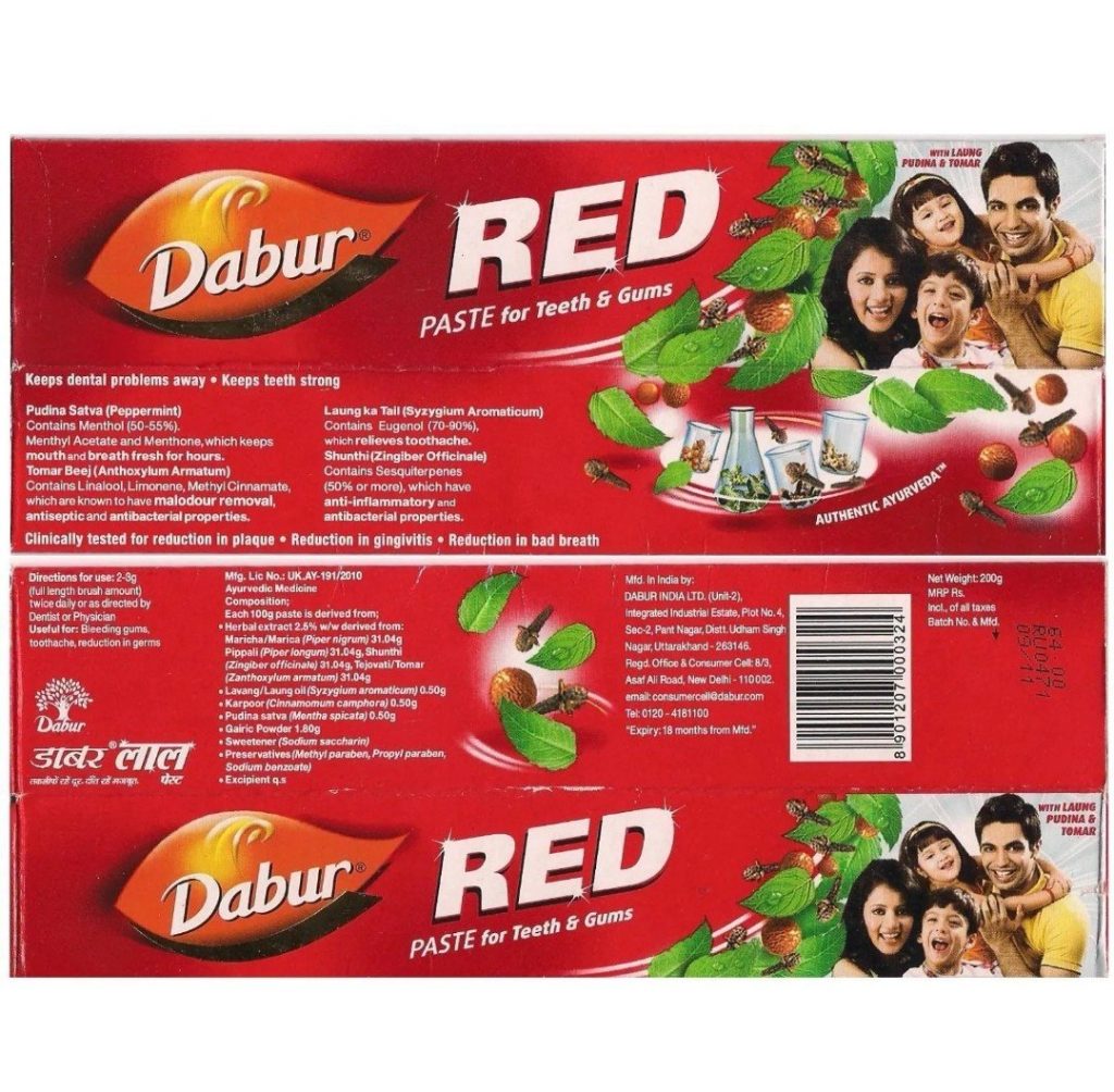 Dabur Red Toothpaste - Herbamelia